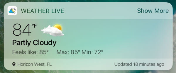 7 Best iPhone Weather Widgets for iOS Notification Area - MashTips