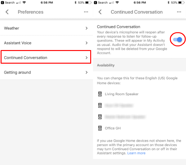 How to Enable Continued Conversation on Google Home? - MashTips