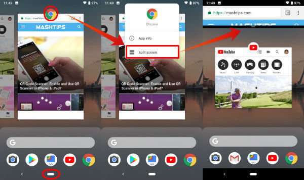 How to Enable Split Screen on Android Pie? - MashTips