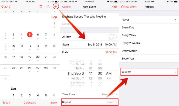 How To Add Recurring Events To IPhone Calendar MashTips