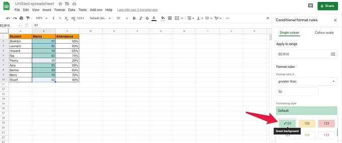 How to Change Cell Color in Google Sheets Based on Value | MashTips