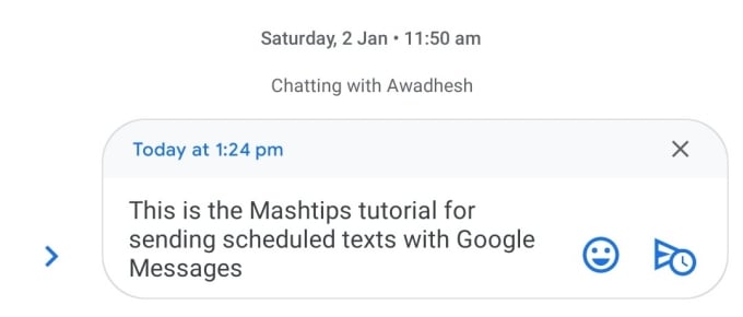 How to Schedule a Text Message on Android - MashTips