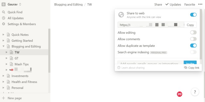 How To Share Notion Page And Manage Permissions MashTips