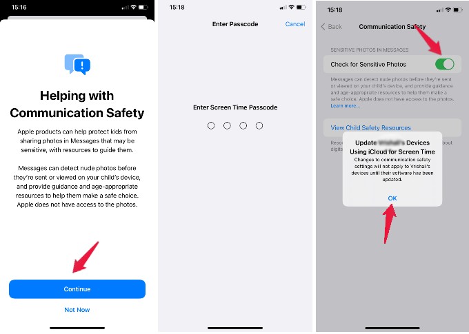 How To Enable Check For Sensitive Photos In Kid s IPhone MashTips