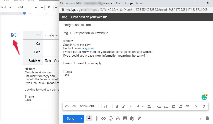 You Can Compose And Send Emails From Google Docs Learn How MashTips