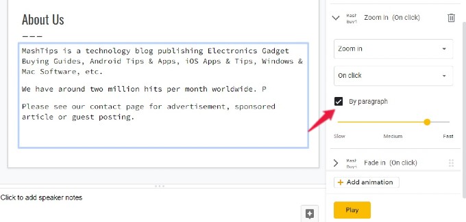 How To Add Animations On Google Slides For Texts Objects And Slides MashTips