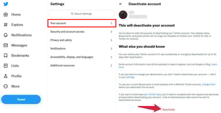 How to Delete Twitter Account or Deactivate It - MashTips