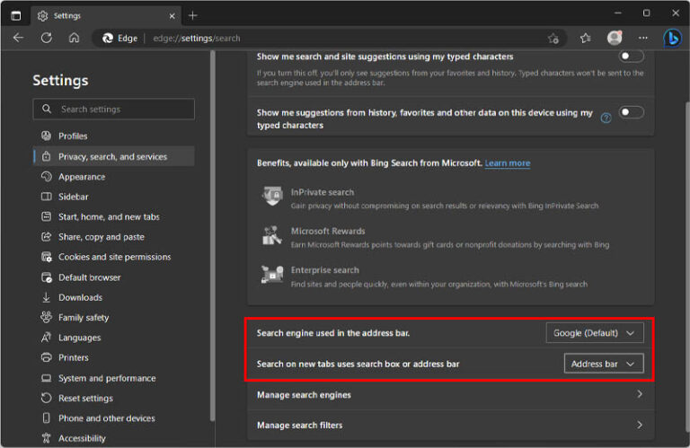 Search with Freedom:How to Change Default Search Engine on Edge and ...