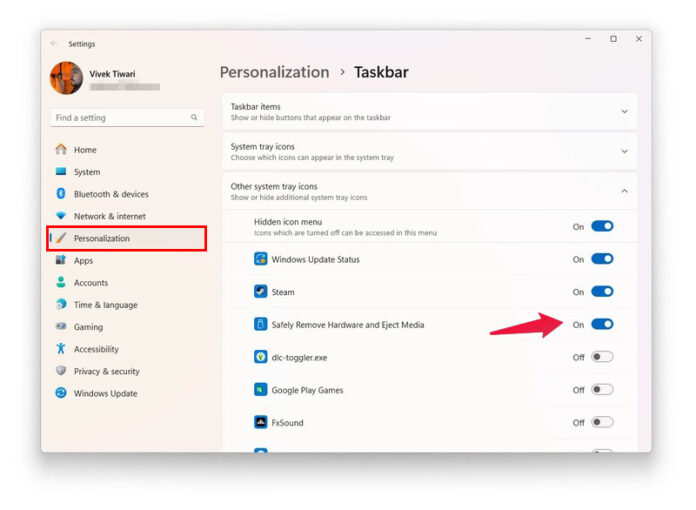 How to Show All Icons in Taskbar Notification Area on Windows 11 - MashTips